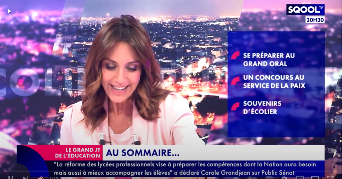 Paix | SQOOL TV met le concours PAIX FTV UNESCO à l’honneur dans son Grand Journal de l’Education